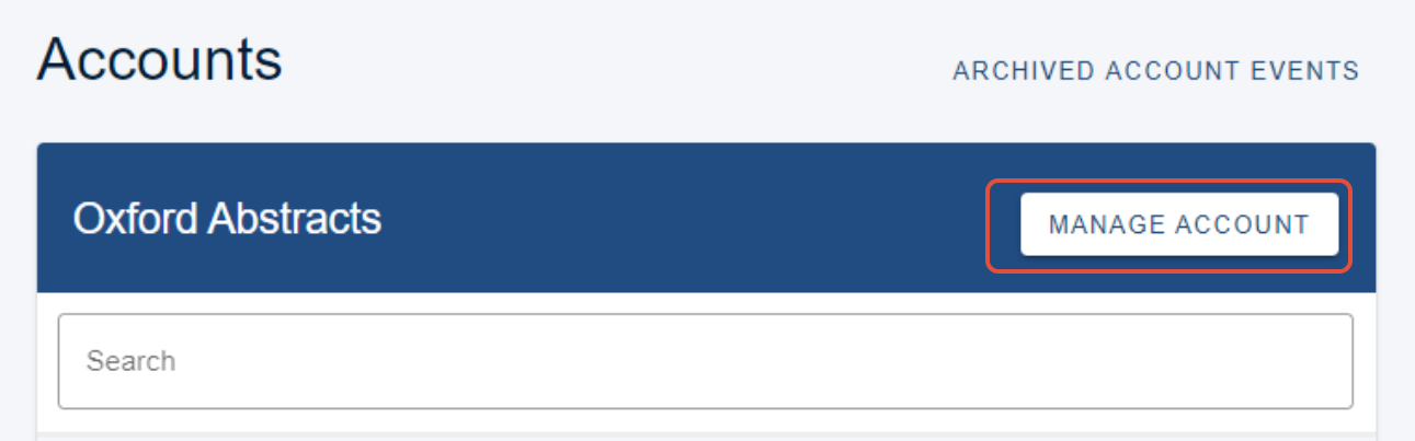 Managing your account