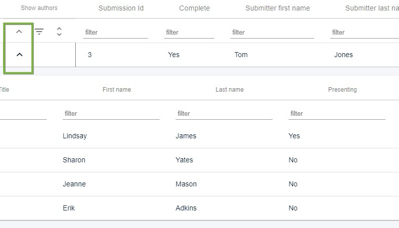 The Submissions Table