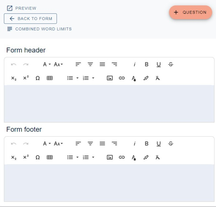 Designing the submission form