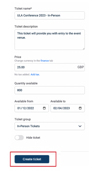 How to create your delegate registration tickets for your event
