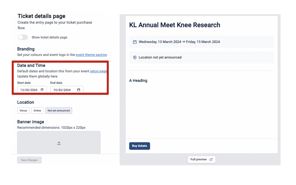 How to edit your delegate registration ticket details page
