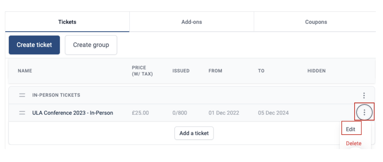 How to create your delegate registration tickets for your event