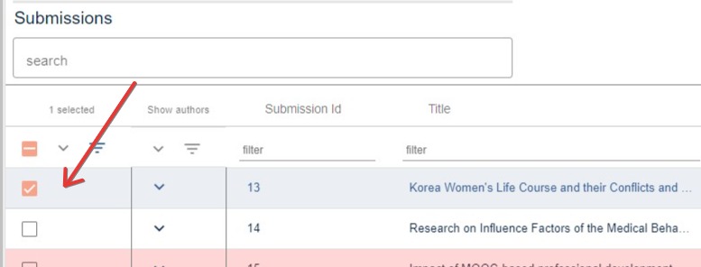Deleting / restoring or withdrawing a submission