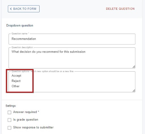 Tips on designing your reviewing form