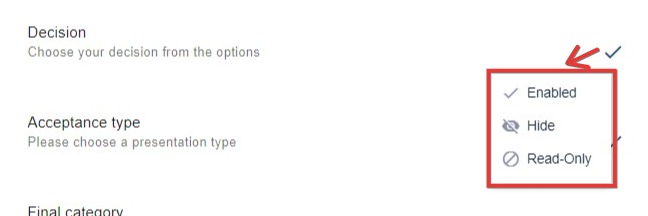 Design the decision form